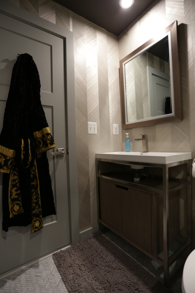 Quentin Tarantino Inspired Lower Level Lounge - Contemporary - Bathroom ...