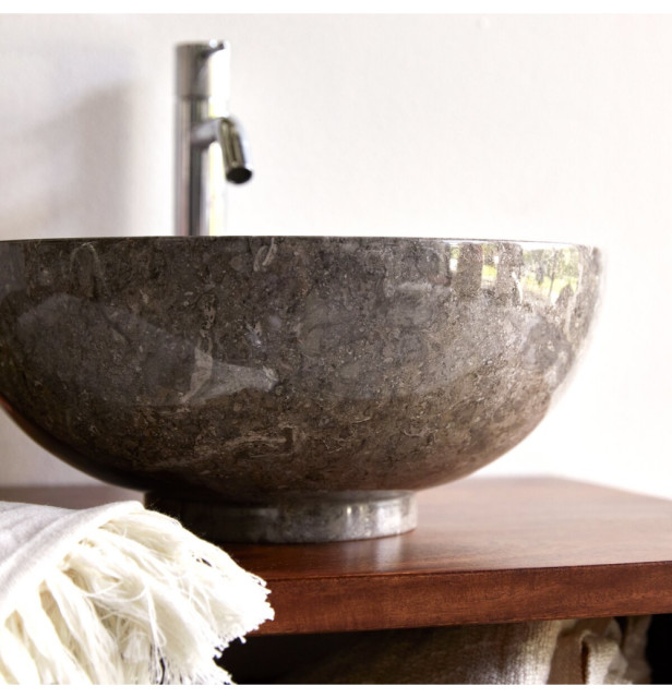 Marble Modern Bathroom Sink | Tikamoon Bahya - Contemporary - Bathroom ...