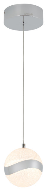 Artika Wavey Ball LED Pendant Ceiling Light, Chrome - Contemporary ...