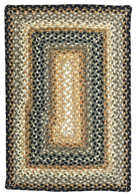Homespice Decor Cocoa Bean Cotton Braided Rug (Rectangle), 20" x 30 ...