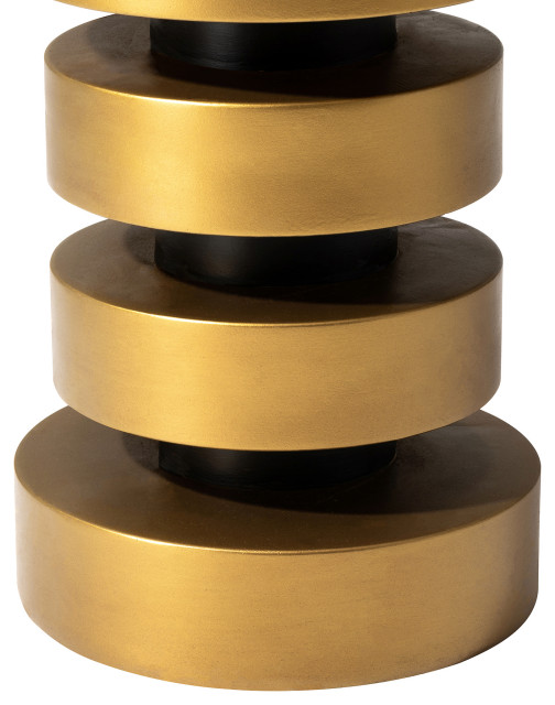 Antique Gold MGO Floating Disks Side Table - Contemporary - Side Tables ...