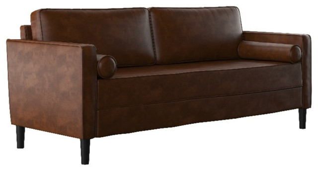 Scott Living Powell Sofa in Caribou Brown - Midcentury - Sofas - by ...