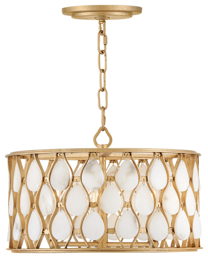 Fredrick Ramond Estie Medium Convertible Semi-Flush Mount, Piastra Gold ...