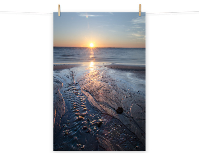 Low Tide Ravine Landscape Photo, Beach Unframed Wall Art Print, 12" X ...