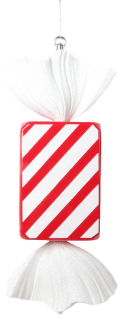 18.5" Red Rectangle Stripe Candy - Contemporary - Christmas Ornaments ...