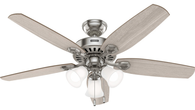 Hunter Builder Plus DC Builder 52" 5 Blade Indoor LED Ceiling Fan ...