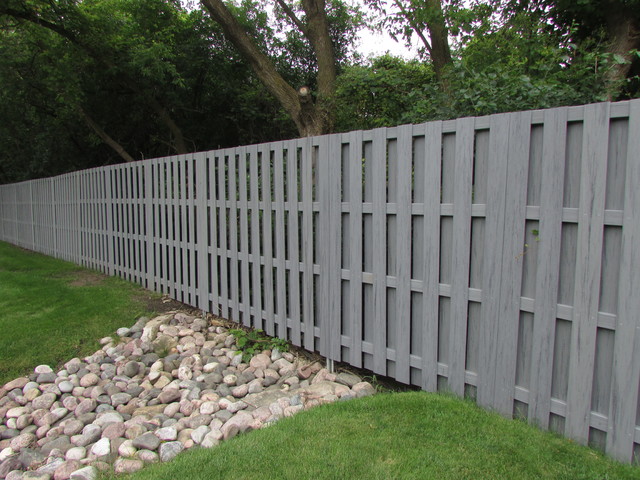Endwood Shadowbox Fence with PostMaster® Steel Fence Post System ...