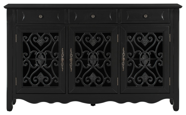 60-inch Wood Sideboard with Adjustable Shelves, 60" X 13 ...