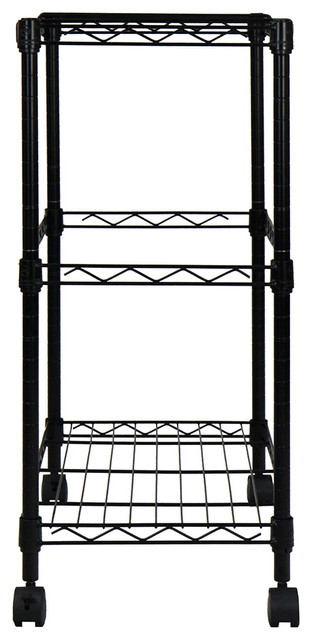 Oceanstar Portable Metal Rolling File Cart, Black, 2 Tier - Industrial ...