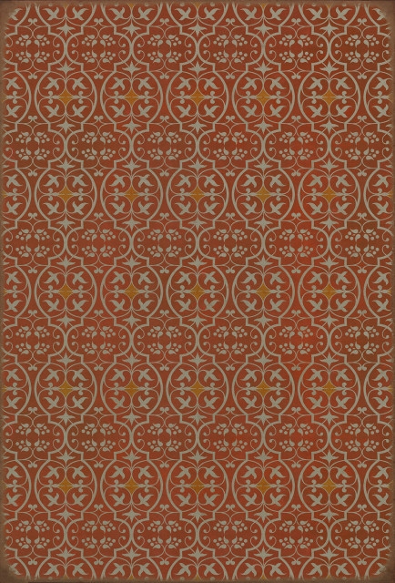 Pattern 51 the Opium Den 38x56 Vintage Vinyl Floorcloth - Mediterranean ...