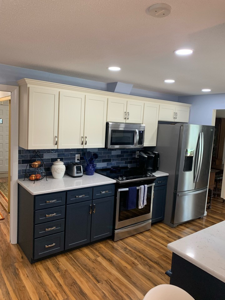 Transitional Kitchen Remodel Done in a Two-Tone Color - Transitional ...