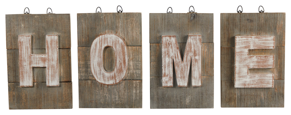 40" Rustic Farmhouse HOME Wall Art Decor - Farmhouse - Wall Accents ...