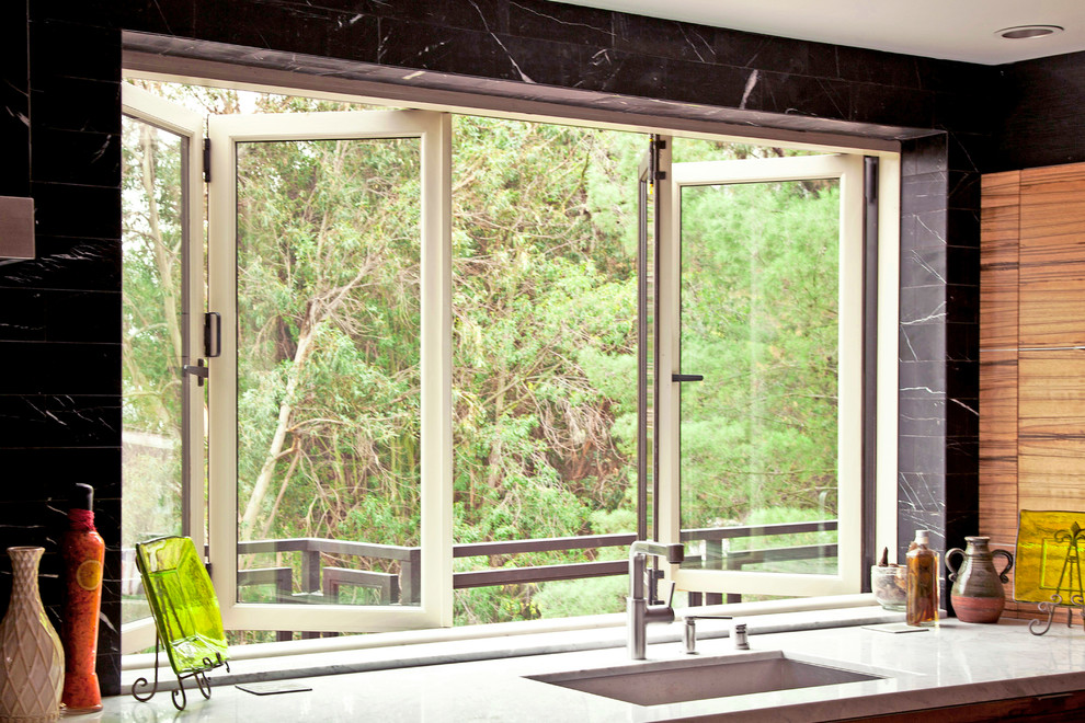 Bi-Fold Kitchen Passthrough Window - Contemporary - Kitchen - by AG ...