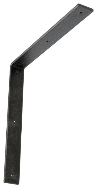 2"x20"x20" Hamilton Steel Bracket, Hammered Black, 2Wx16"Dx16"H ...