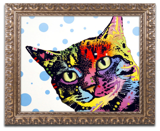 Dean Russo 'The Pop Cat' Ornate Framed Art, 16"x20" - Traditional ...