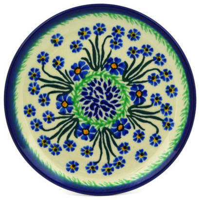 Polish Pottery 6" Stoneware Plate Hand-Decorated Design - Mediterranean ...