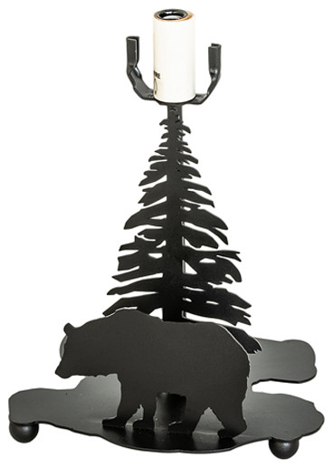 10" High Lone Bear Table Base - Rustic - Lamp Bases - by Meyda Lighting ...