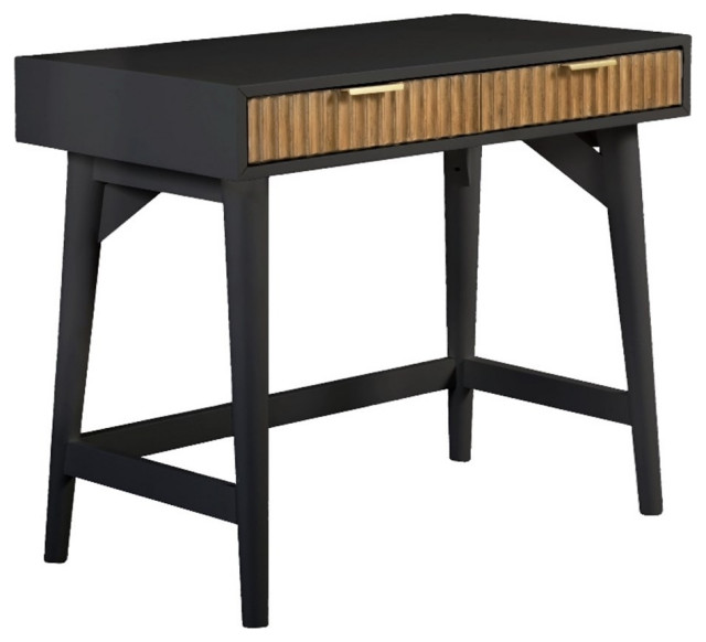 Origins by Alpine Larsen Mini Desk in Black - Midcentury - Desks And ...