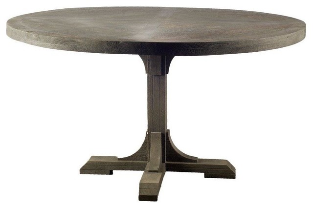 Barrett IV Light Brown Solid Wood 54" Round Dining Table - Transitional ...