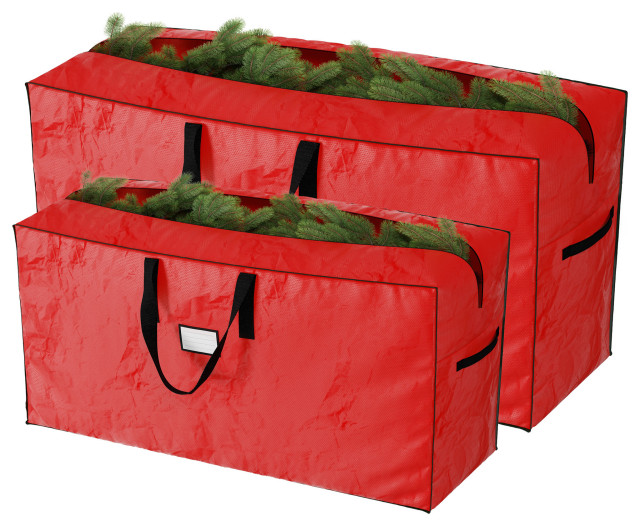 Christmas Tree Storage Bags Set of 2 Woven Totes for up to 16 ...