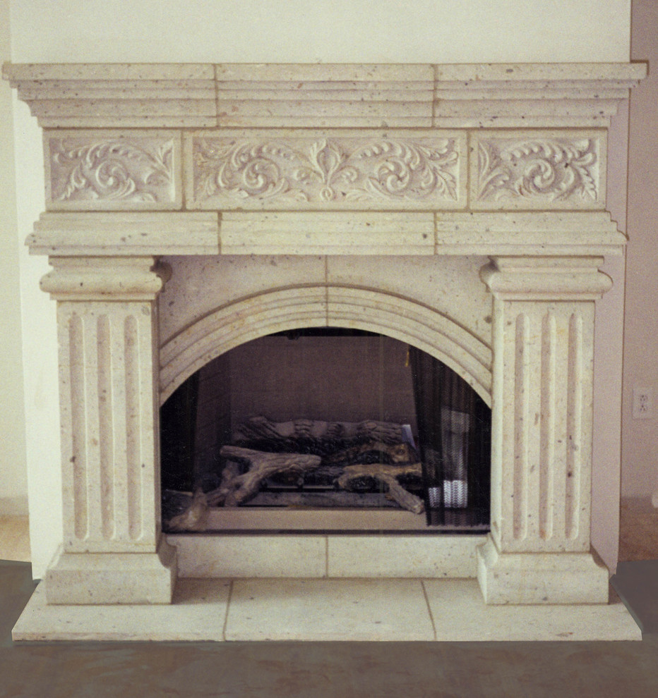 Classic Limestone Fireplace - Traditional - Other - by User | Houzz