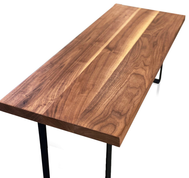 Customizable Solid Walnut Coffee Table, 48x16 - Industrial - Coffee ...