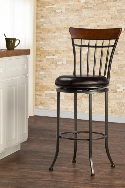 Hillsdale Cameron Swivel Vertical Spindle Counter Height Stool ...