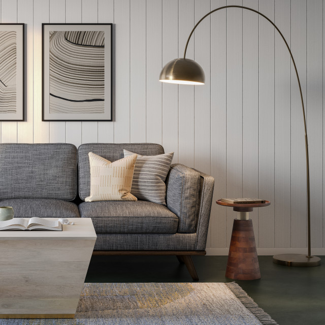 Kramer Solid Acacia Wood Side Table - Transitional - Side Tables And ...