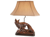 Large Standing Fox Lamp - Rustic - Table Lamps - by Lodgeandcabins | Houzz