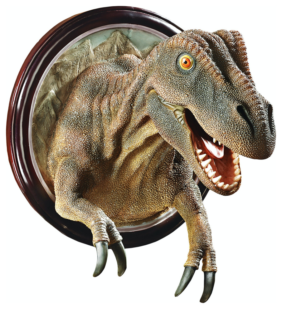 Framed T-Rex Scaled Dinosaur Wall Trophy - Contemporary - Wall ...