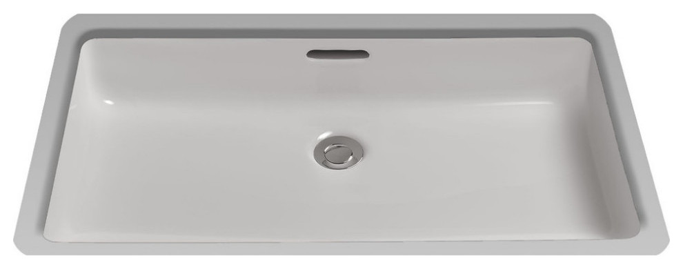 Toto Rectangular Undermount Bathroom Sink, CeFiONtect - Contemporary ...