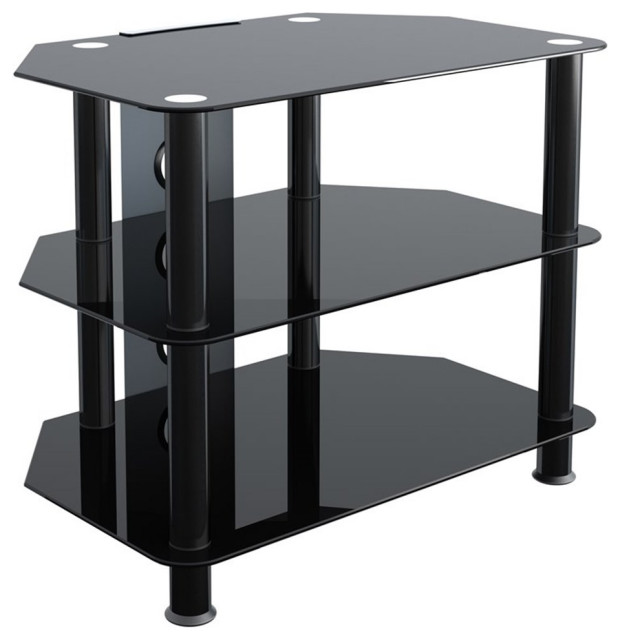 AVF Steel TV Stand with Cable Management for up to 32" TVs in Black ...