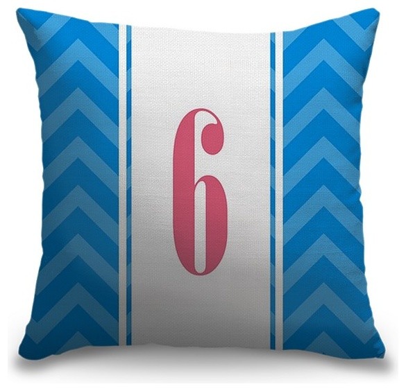 "Number Six - Vertical Stripes" Pillow, 20" x 20" - Contemporary ...