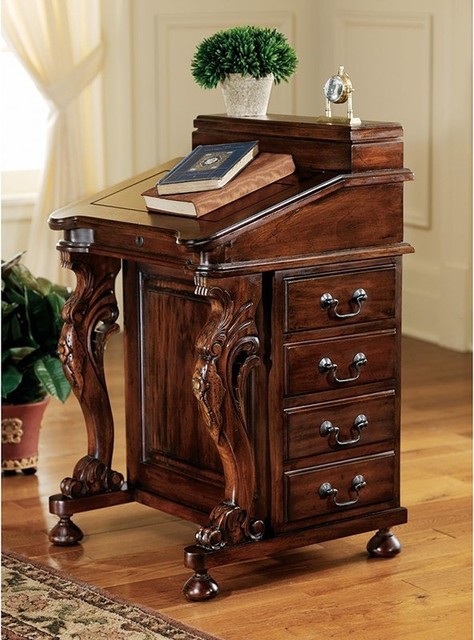 Enclosed Computer Desk Oak