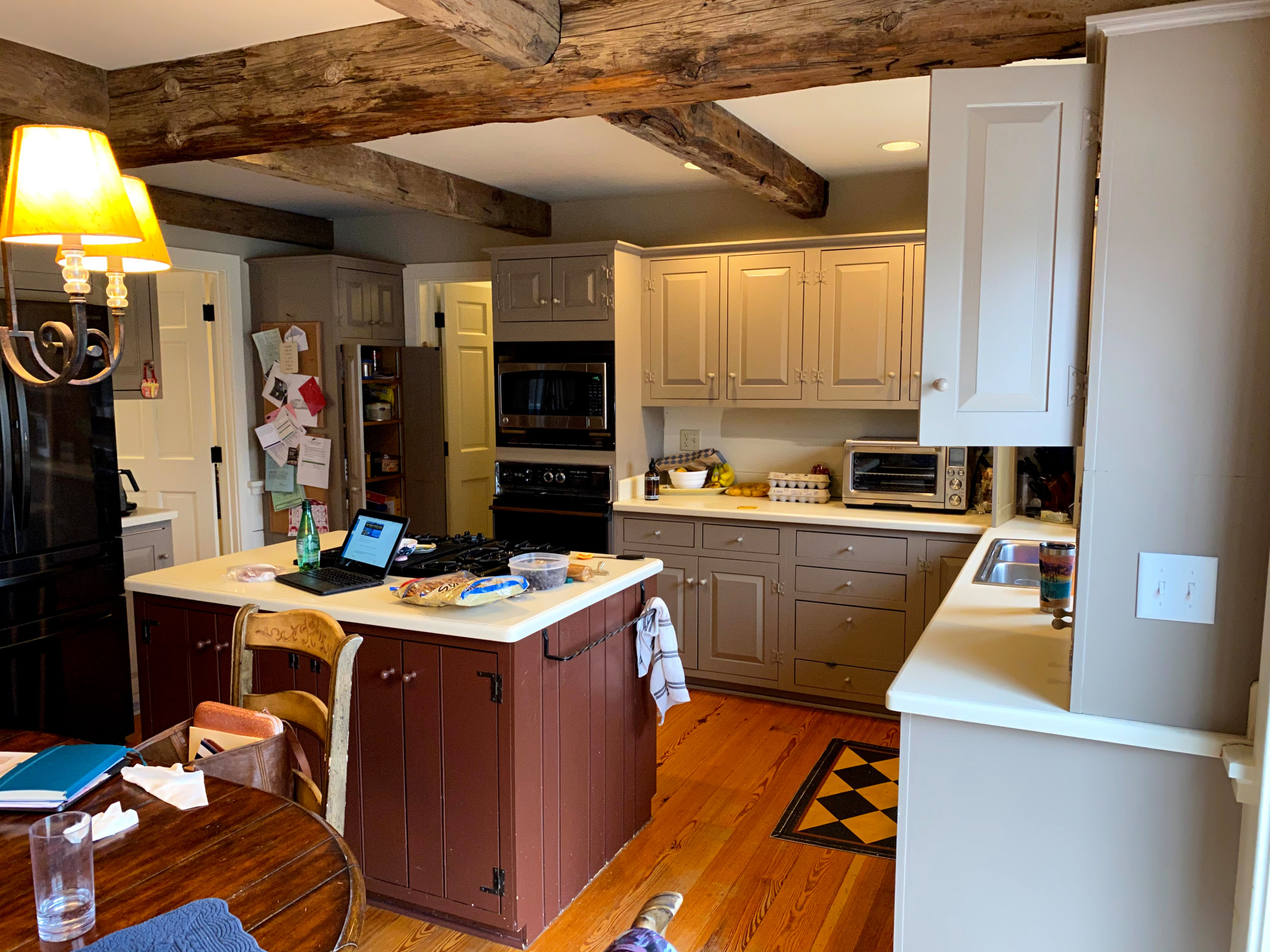 Primitive Colonial Style Kitchens Kitchen Of The Week: Blue Green