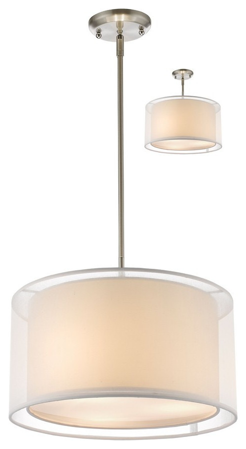 3 Light Convertible Pendant, Metropolitan Style, 15x56.48 ...