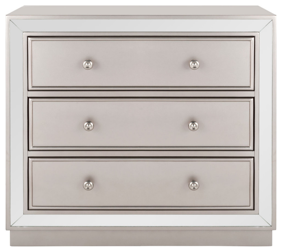 Rolanda 3 Drawer Chest, Champagne - Modern - Accent Chests And Cabinets ...