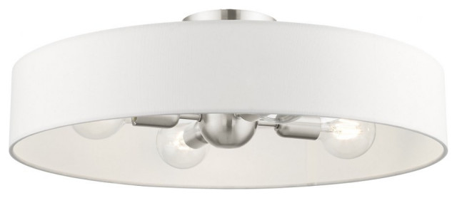 4 Light Large Semi-Flush Mount In Timeless Style-7 Inches Tall and 22 ...