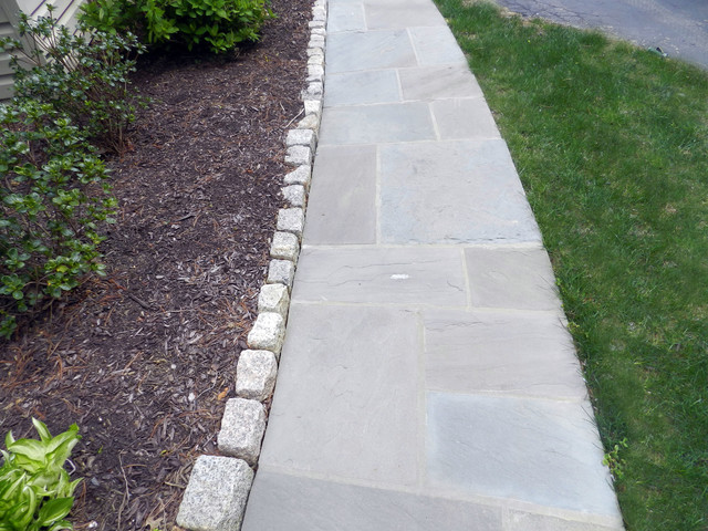Flagstone Walkway with Cobble Stone Border - Rustic - Philadelphia - by ...