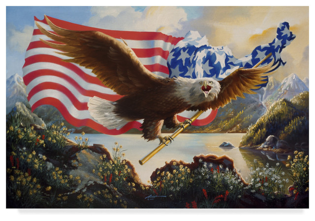 "Eagle Usa" by D. Rusty Rust, Canvas Art - Rustic - Prints And Posters ...