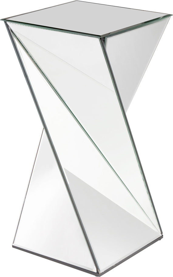 Howard Elliott Aries Twisted Mirrored End Table - Contemporary - Side ...