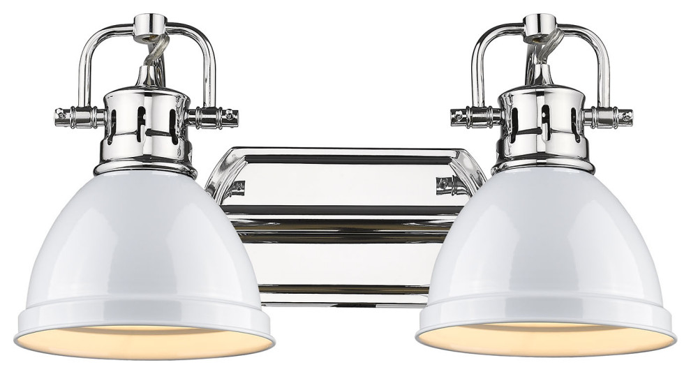 Duncan 2-Light Bath Vanity Light, Chrome - Traditional - Bathroom ...
