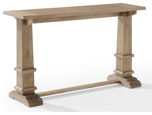 Pemberly Row Rectangular Top Farmhouse Wood Console Table in Rustic ...