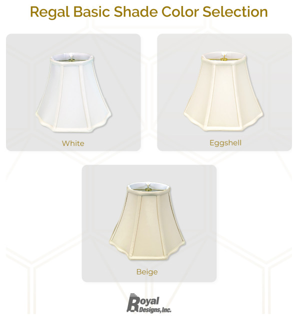 Royal Designs Flare Bottom Outside Corner Scalloped Basic Lamp Shade, Beige, 9x16x12 ...