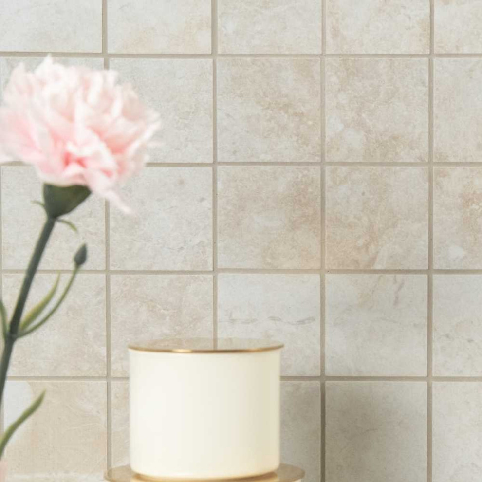 Essentials Ansello Ivory Matte Ceramic Mosaic - Traditional - Mosaic ...