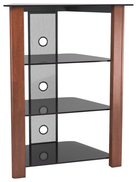 Ashton Multi-Level Component Stand, Wood Cherry With Cable Management ...