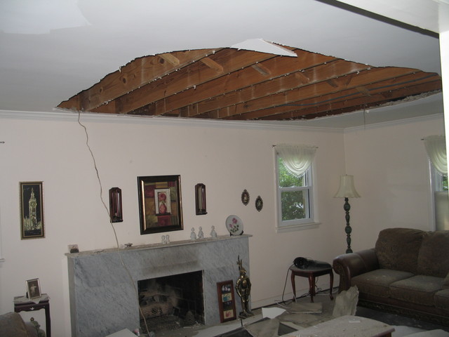 ceiling collapsed!