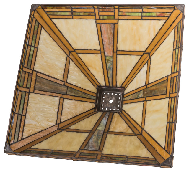 17 Square Prairie Straw Shade - Craftsman - Lamp Shades - by Meyda ...