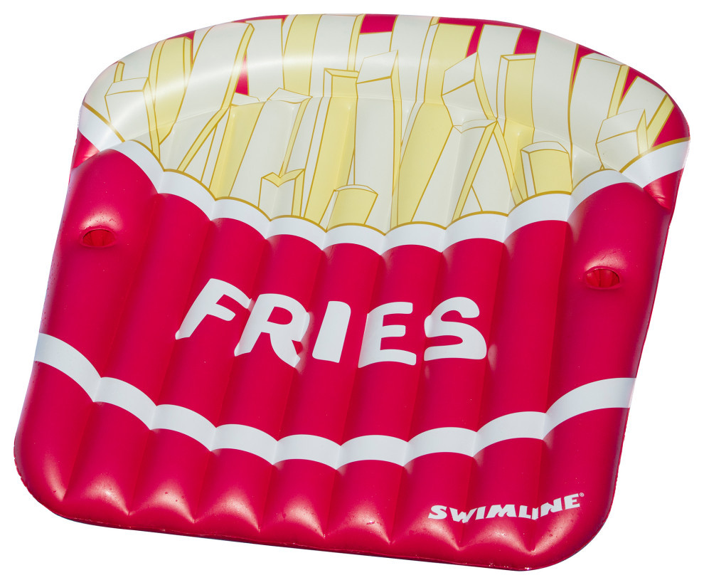 69" Inflatable French Fries Swimming Pool Float - Modern - Pool Toys ...
