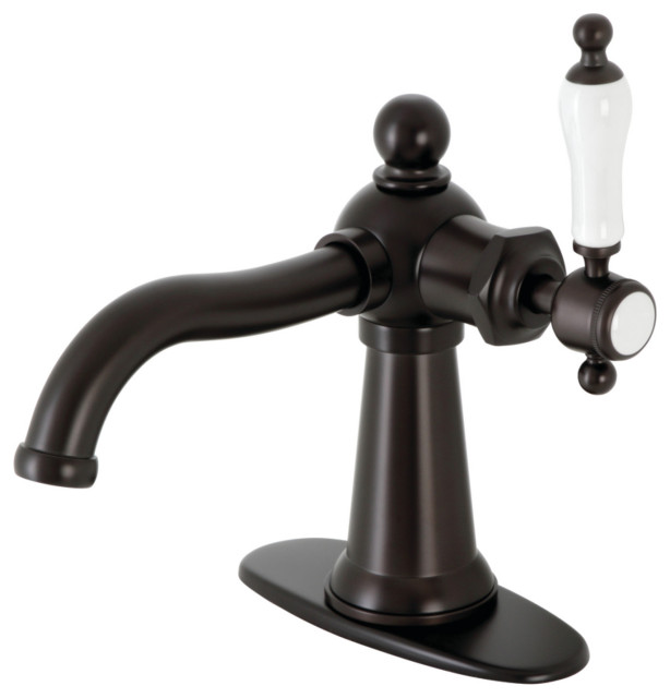 Kingston Brass Nautical Single-Handle Bathroom Faucet With Push Pop-Up ...